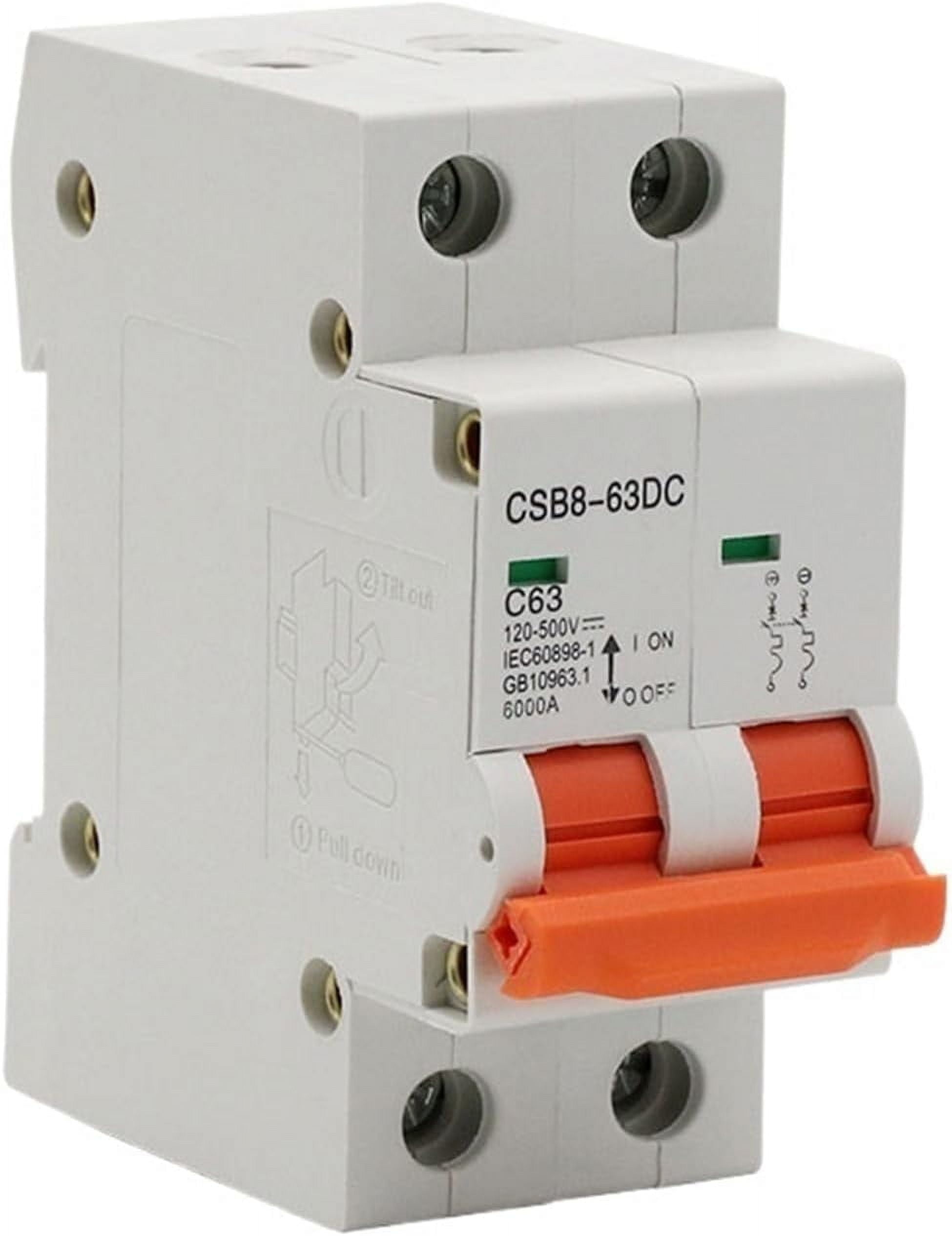 2P DC 500V Solar Mini Circuit Breaker MCB Direct-Current Fuse PV System Solar Engery 1/3/6/10/16 ...