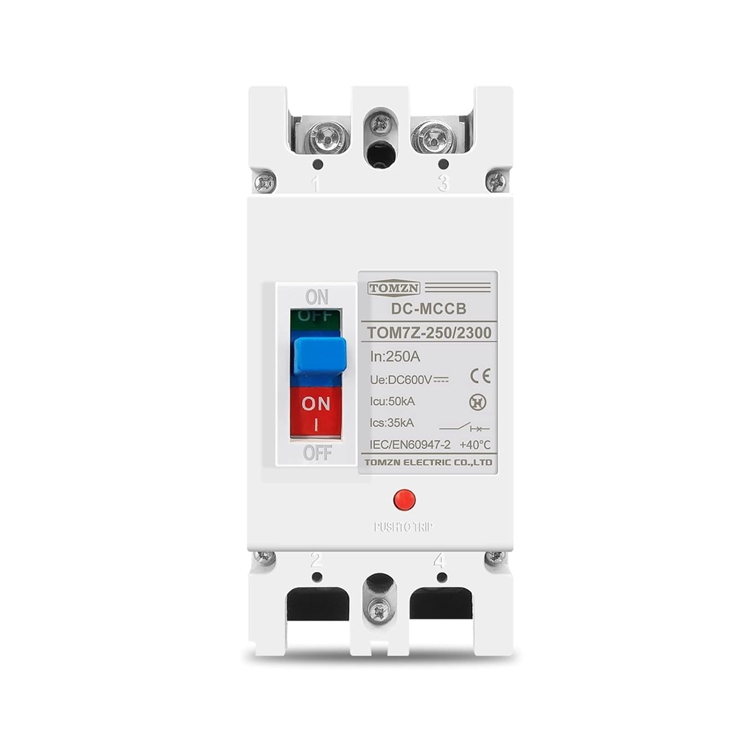 2P DC 600V DC Solar Molded Case Circuit Breaker MCCB Overload ...