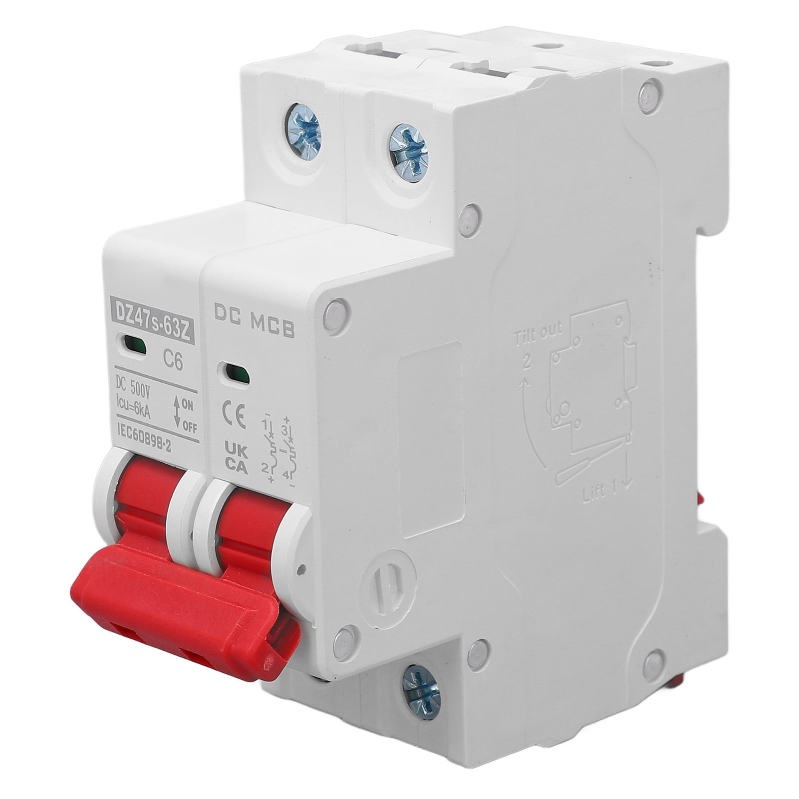 2P DC Circuit Breaker Electromagnetic Quick Tripping Efficient Arc ...