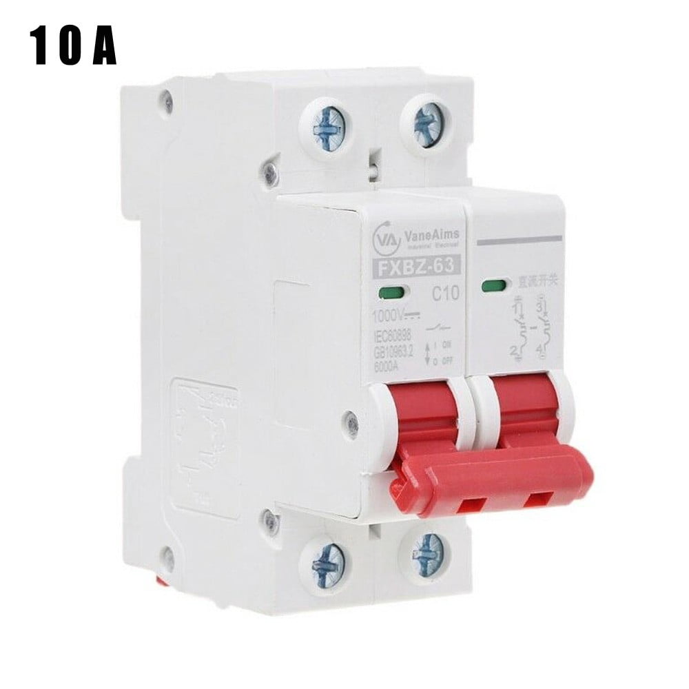 2P DC1000V Solar Mini Circuit Breaker 10A/16A/32A/50A/63A DC ...