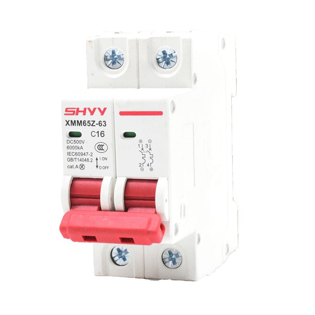 2P DC500V Circuit Breaker 10-63A DC Photovoltaic MCB Curve PV Solar ...