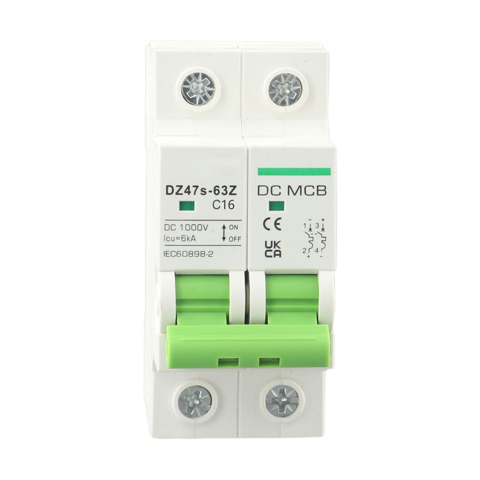 2P Miniature Circuit Breaker DC Isolator Switch DC1000V for ...