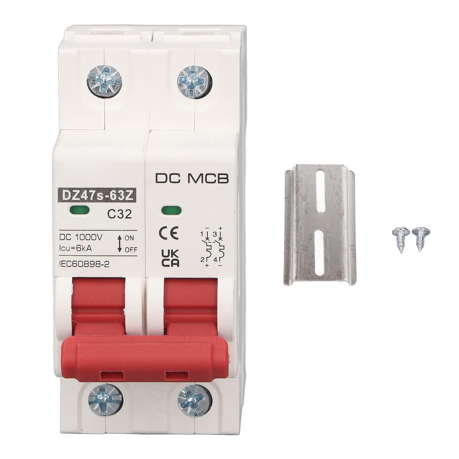 2P Small Circuit Breaker 6000A Breaking Capacity Solar PV System Mini ...