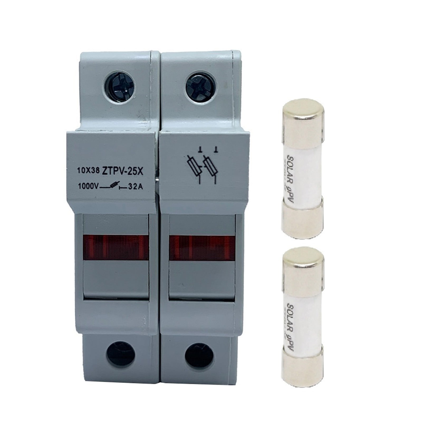 2P Solar Pv Fuse 1000V Dc Fuse 10X38Mm Pv With Led Fuse Holder For Solar System - Walmart.com