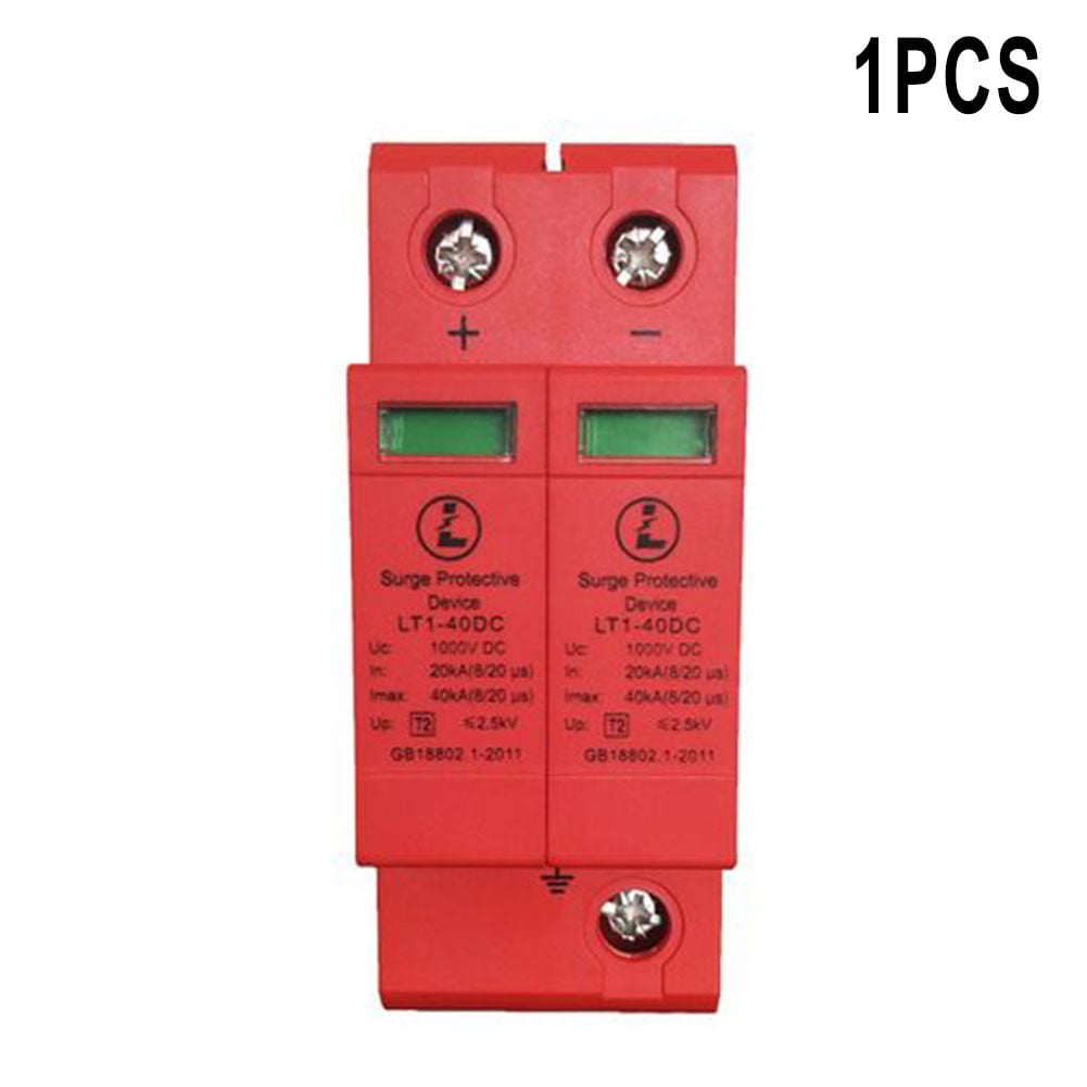 2P SPD PV DIN Rail Low Voltage Arrester Surge Protector DC1000V 20KA ...