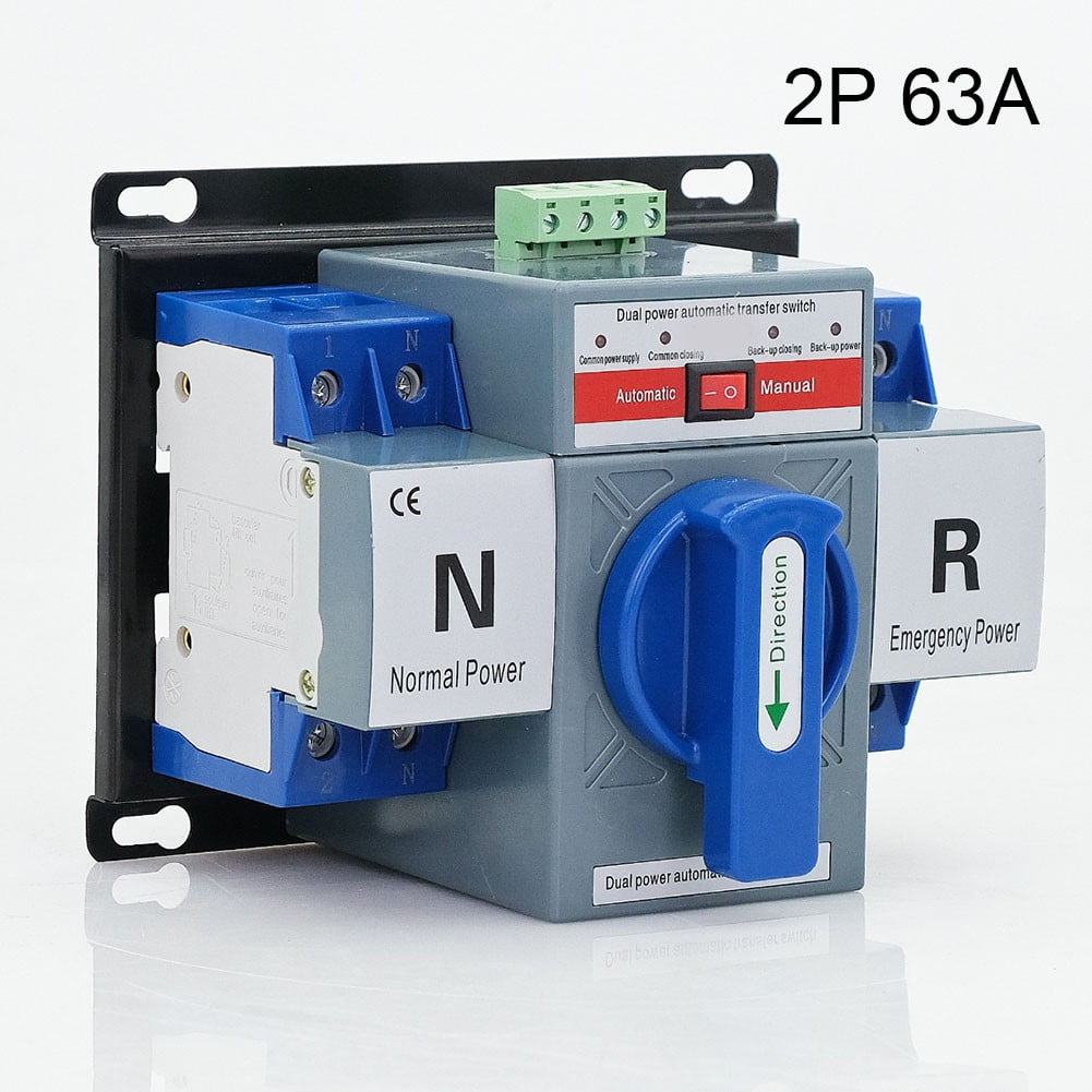 2P4P 63A Automatic Dual Power Transfer Switch Generator Transfer ...