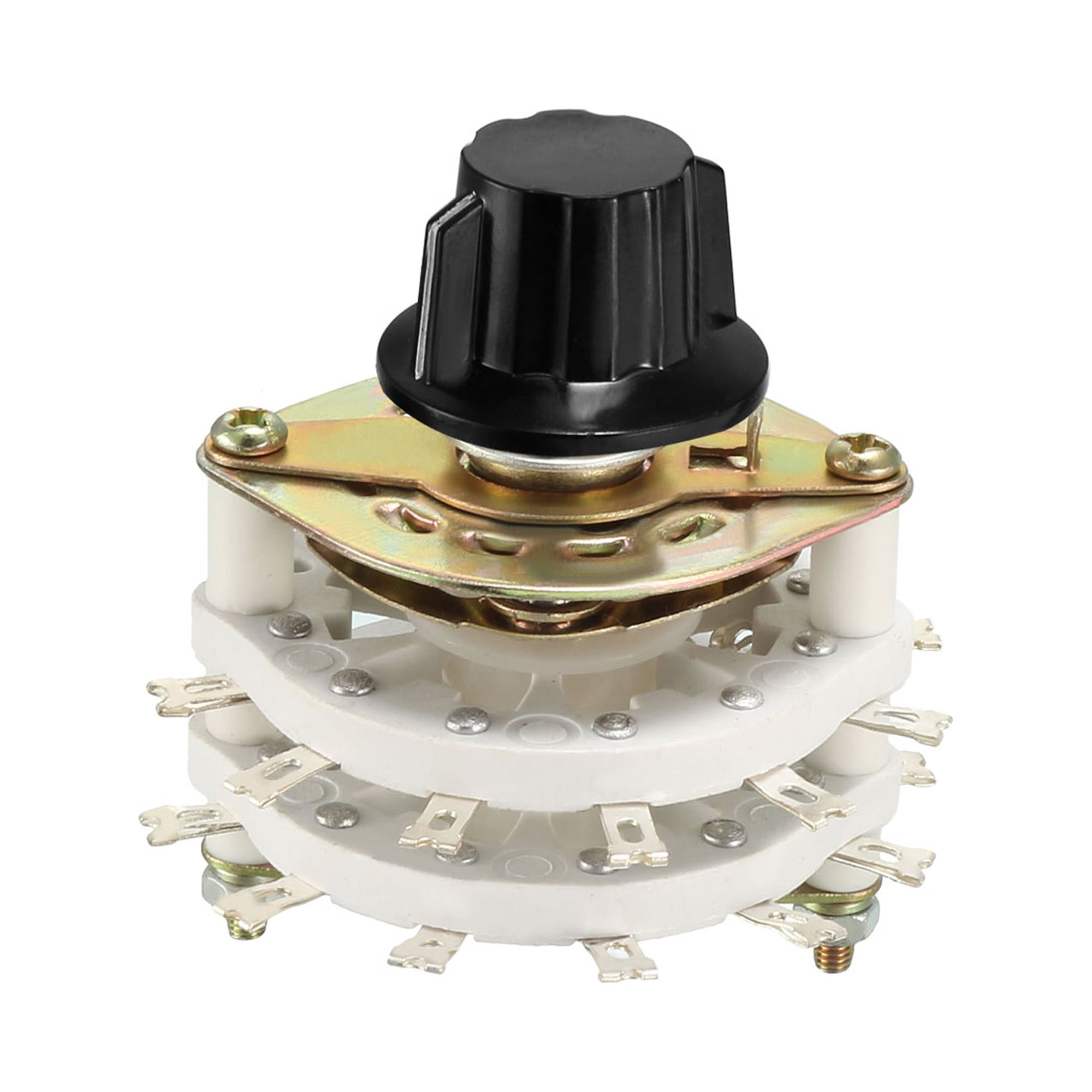 2P8T 2 Pole 8 Position 2-Deck Band Channel Rotary Switch Selector with ...