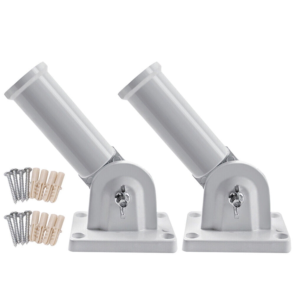 2PACK 180° Adjustable Aluminum Flag Pole Bracket - Flag Display Holder ...