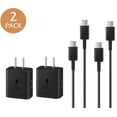 2PACK 25W Power Wall Charger Adapter with 4ft Cable for Motorola Moto G ...