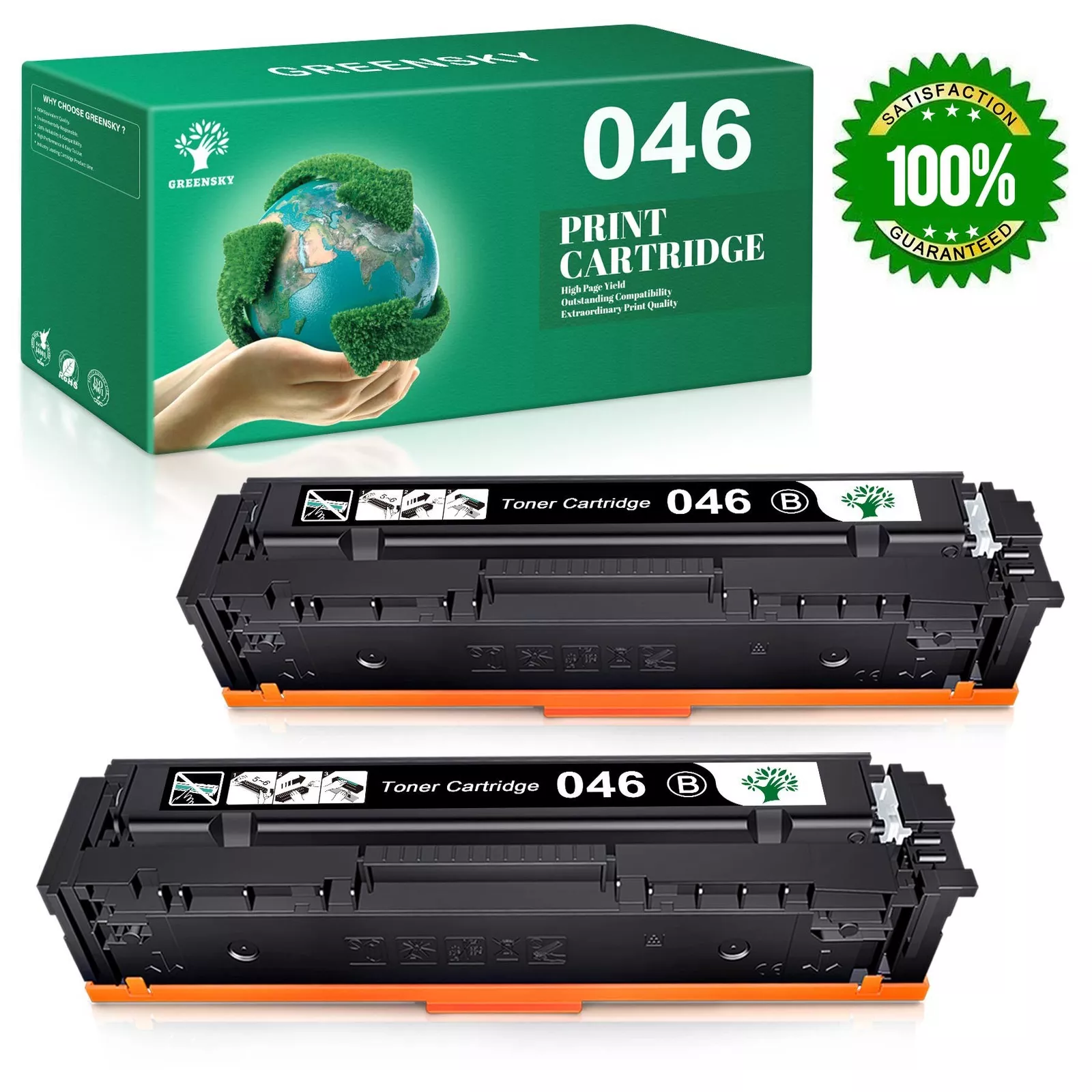 2PACK Black Toner for 046 Imageclass Mf733cdw Mf731cdw Mf735cdw LBP-654cdw - Walmart.com