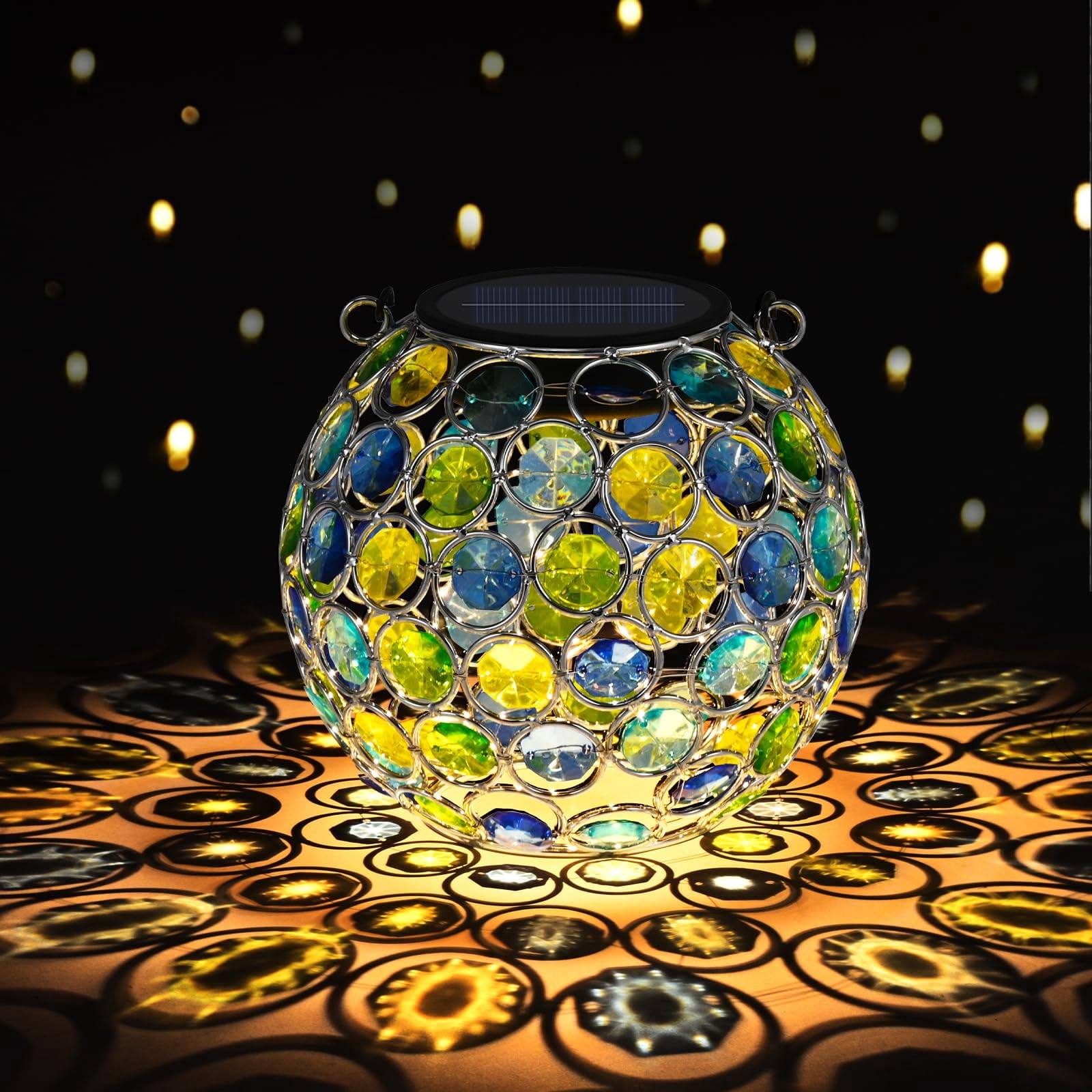 2PACK Crystal Mosaic Solar Lanterns Outdoor Waterproof Decorative ...