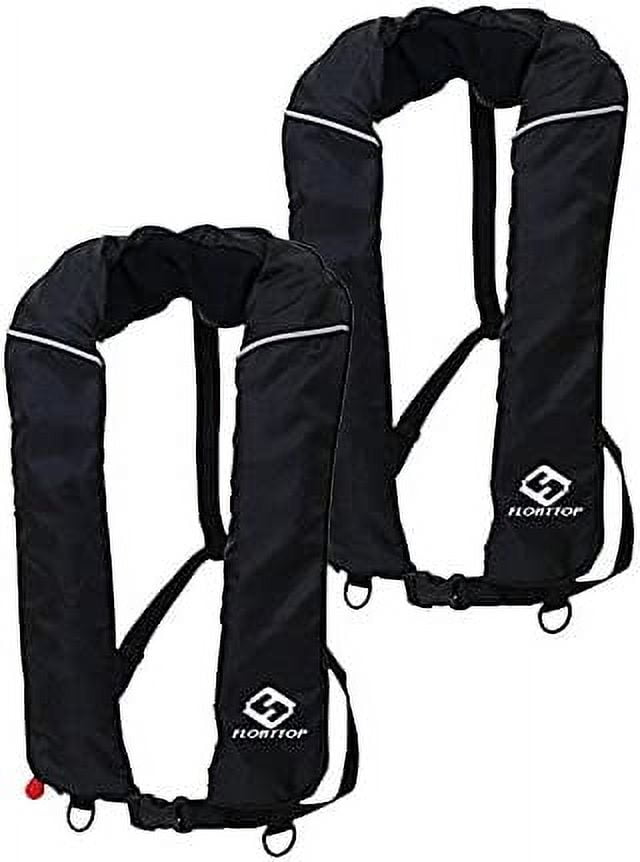 Floattop 2-Pack Self-Inflating Automatic Adult Life Jacket Vest, 150N ...