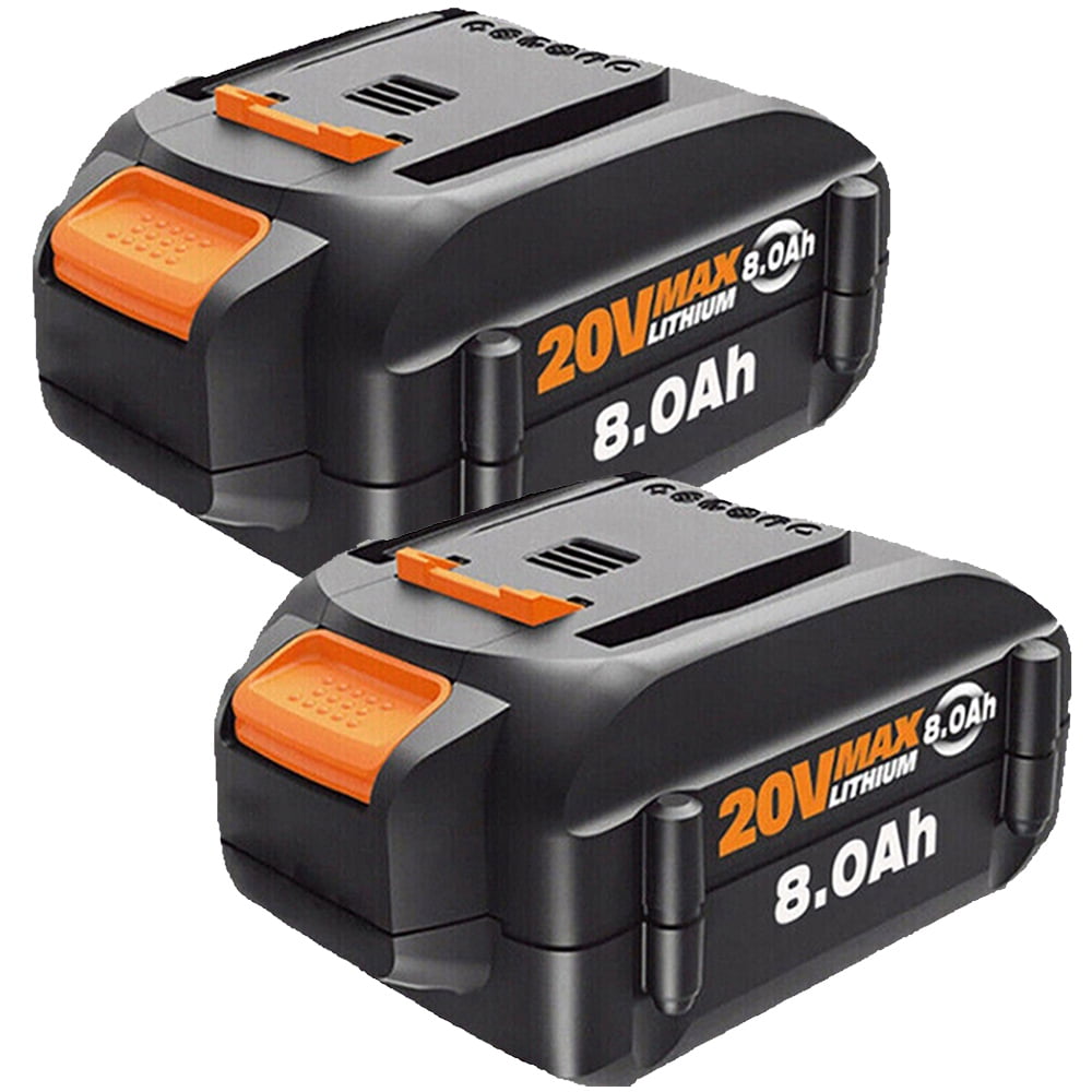 2PACK For WORX 20V 8.0AH MAX Extend Lithium-Ion Battery WA3525 WA3575 ...