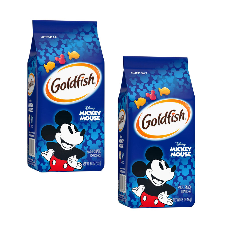 2PACK,Goldfish Disney Mickey Mouse Cheddar Crackers, Snack Crackers ...