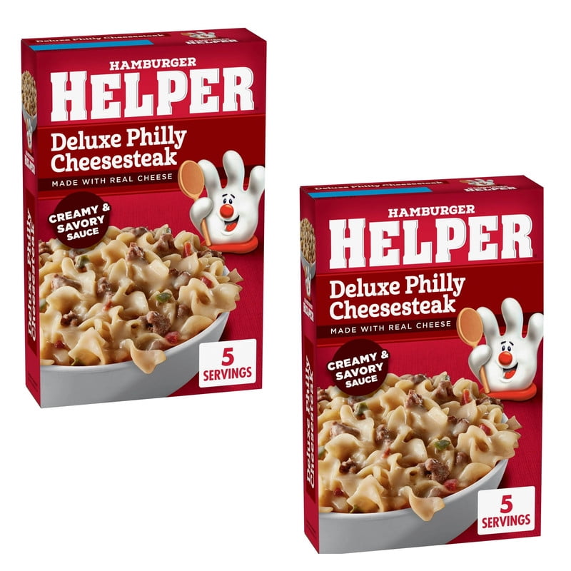 2PACK,Hamburger Helper Pasta Deluxe Philly Cheesesteak, 4.81oz ...