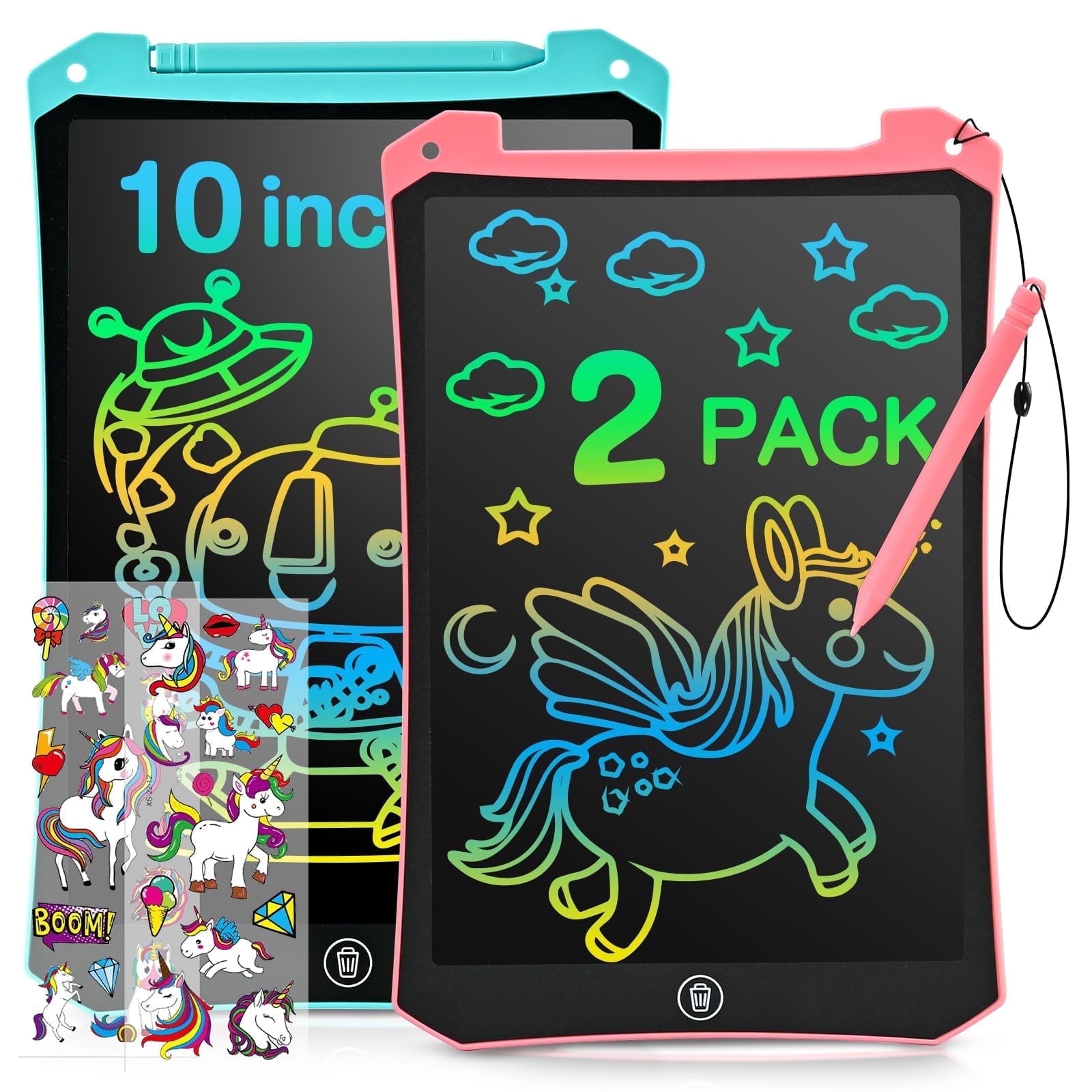 Walmart's 2PACK LCD Writing Tablet 10 Inch, Colorful Drawing Pad for ...