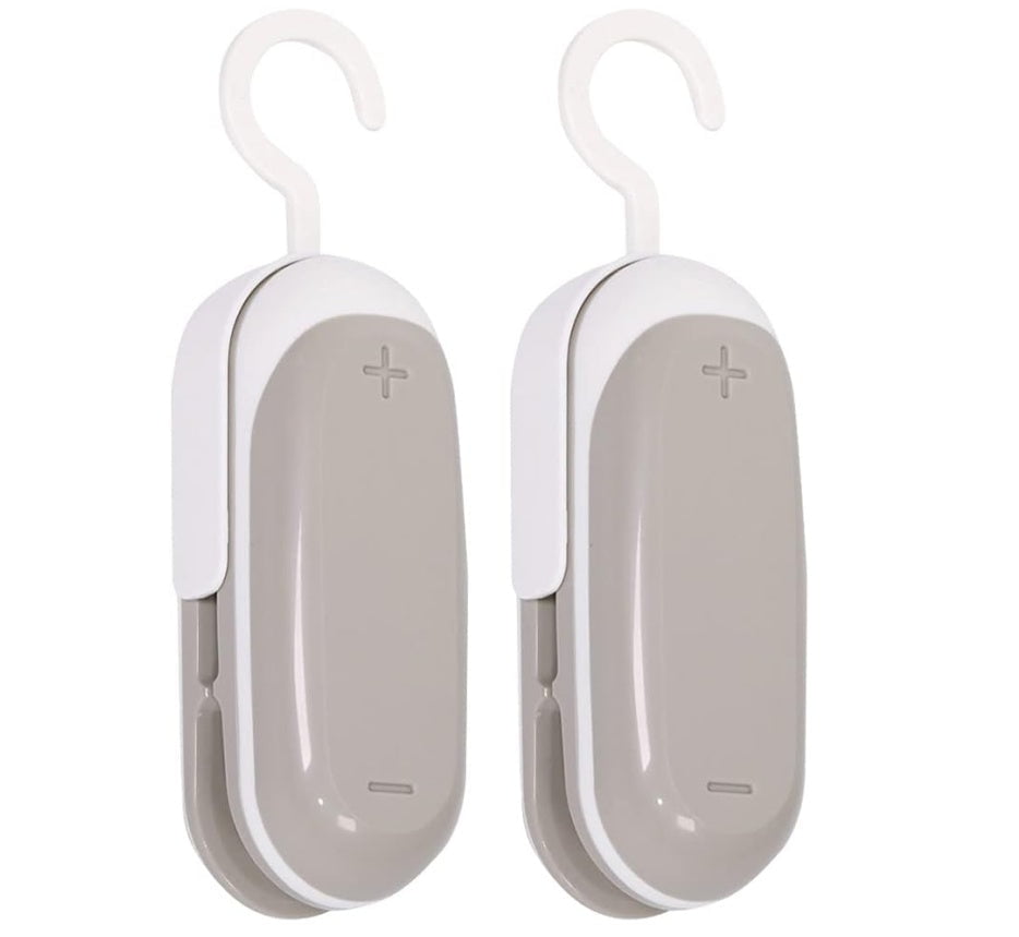 2PACK Mini Bag Sealer, Portable Heat Vacuum Sealers Plastic Sealer, 2 ...