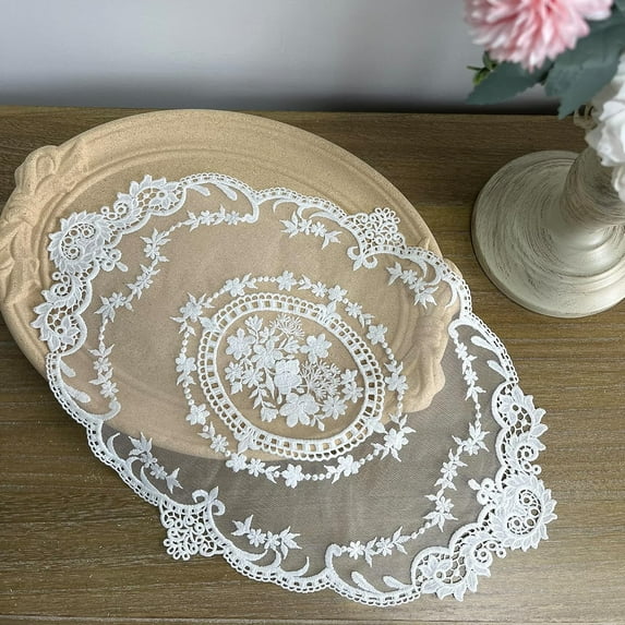 2PACK Retro French Style Lace Placemats Farmhouse Lace Doilies ...