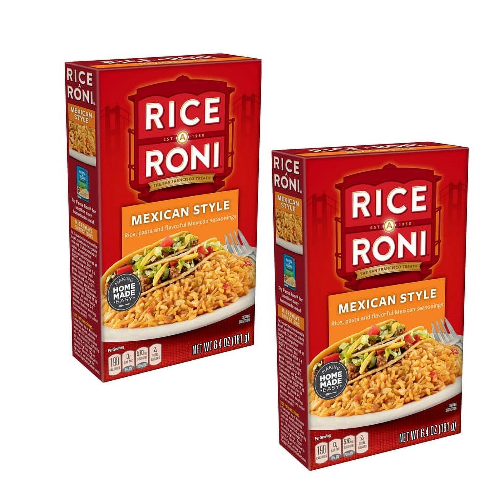 2PACK,Rice-A-Roni Rice & Pasta Mix, Mexican Style, - Walmart.com