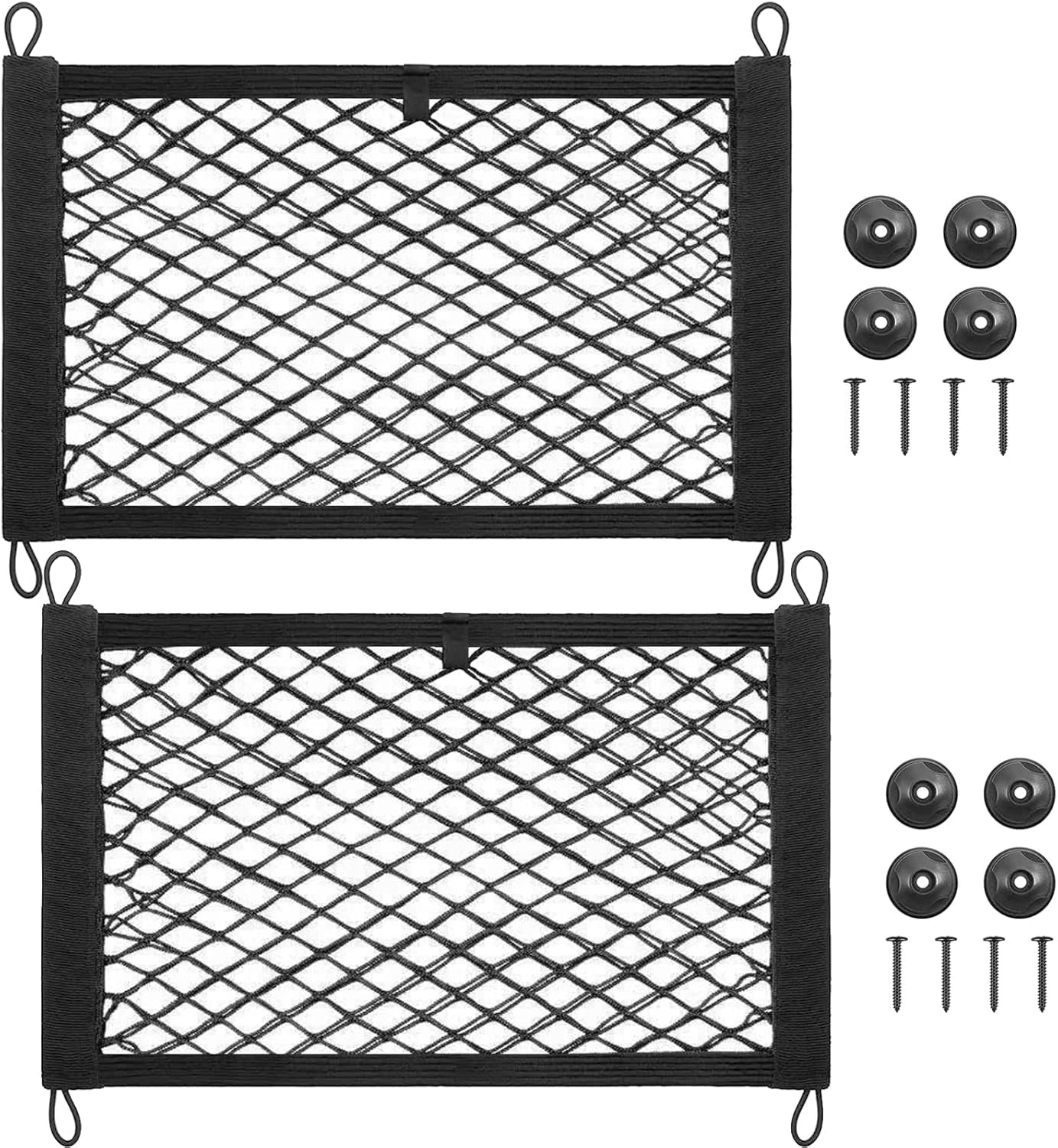 2PACK Small Cargo Nets Elastic Stretchable Pocket Storage Mesh Net ...