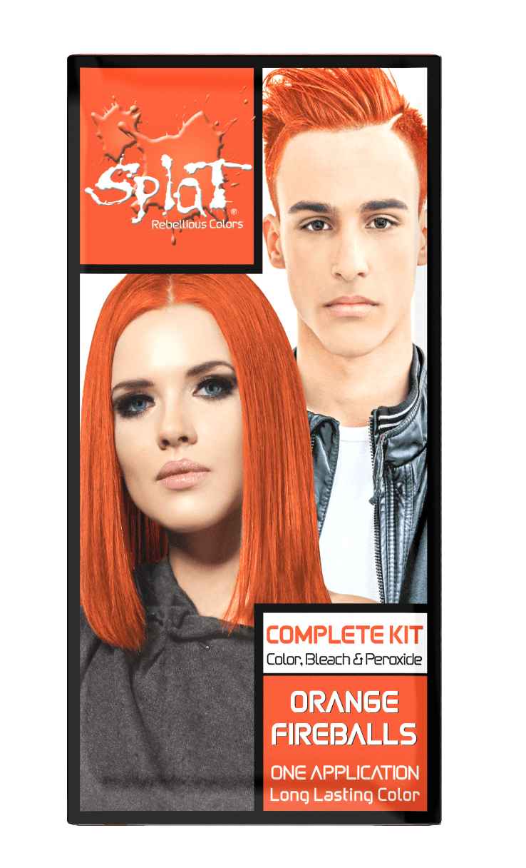 (2PACK) Splat Hair Color Orange Fireballs "MANGO SIX B&M" - Walmart.com