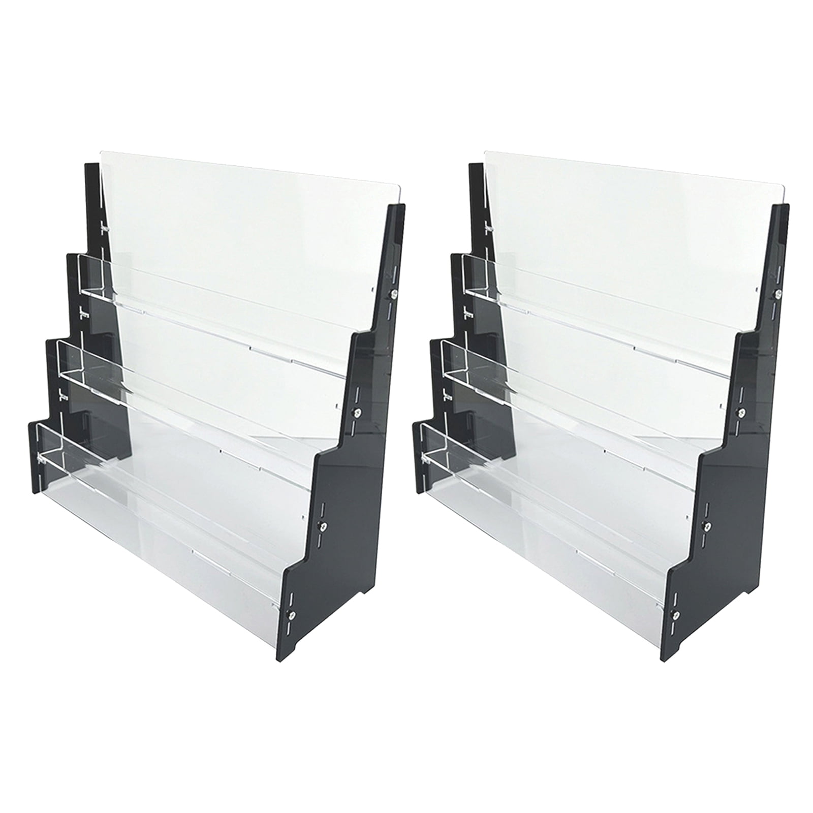 2PACK Trading Card Display Stand,3-Tier Black Acrylic Baseball Cards ...
