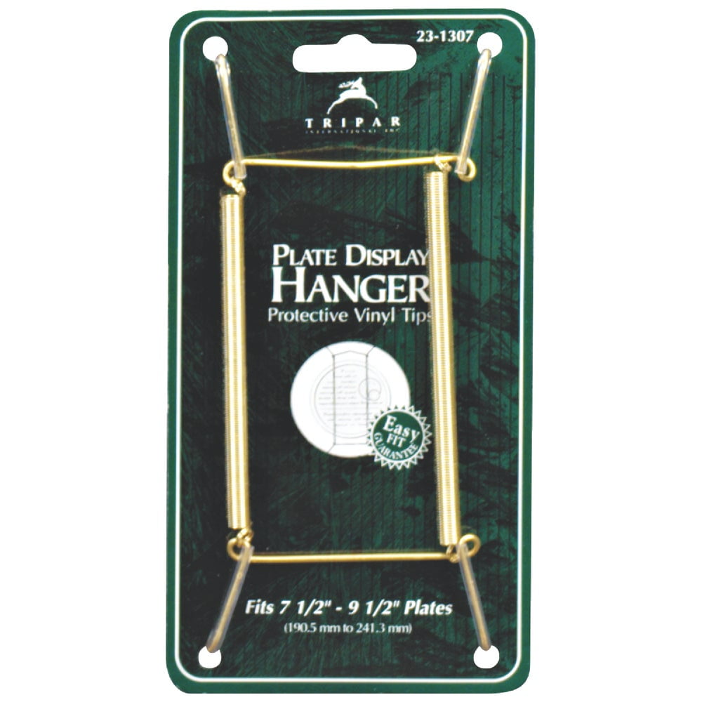 2PACK Tripar 7-1/2 In. to 9-1/2 In. Brass Wire Plate Hanger - Walmart.com