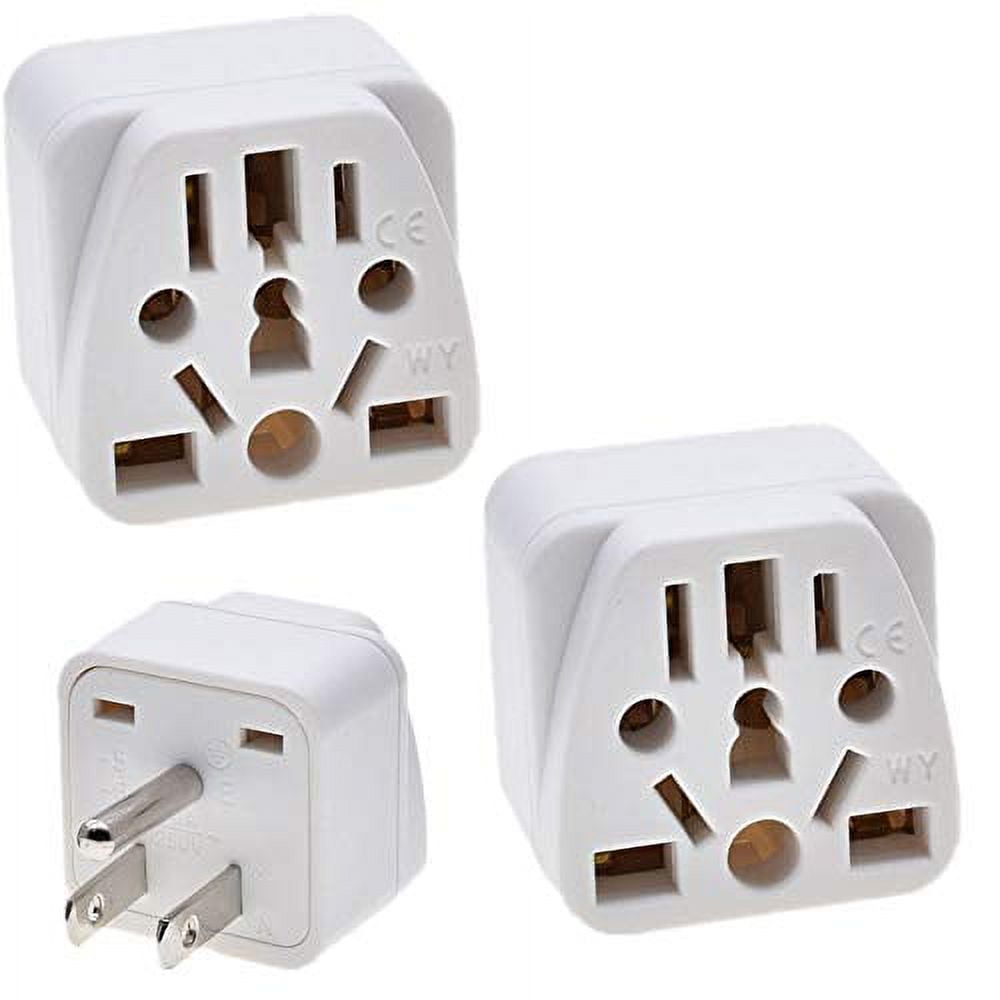 (2PACK) US Travel Plug Adapter,EU/UK/AU/IN/CN/JP/Asia/Italy/Brazil to ...