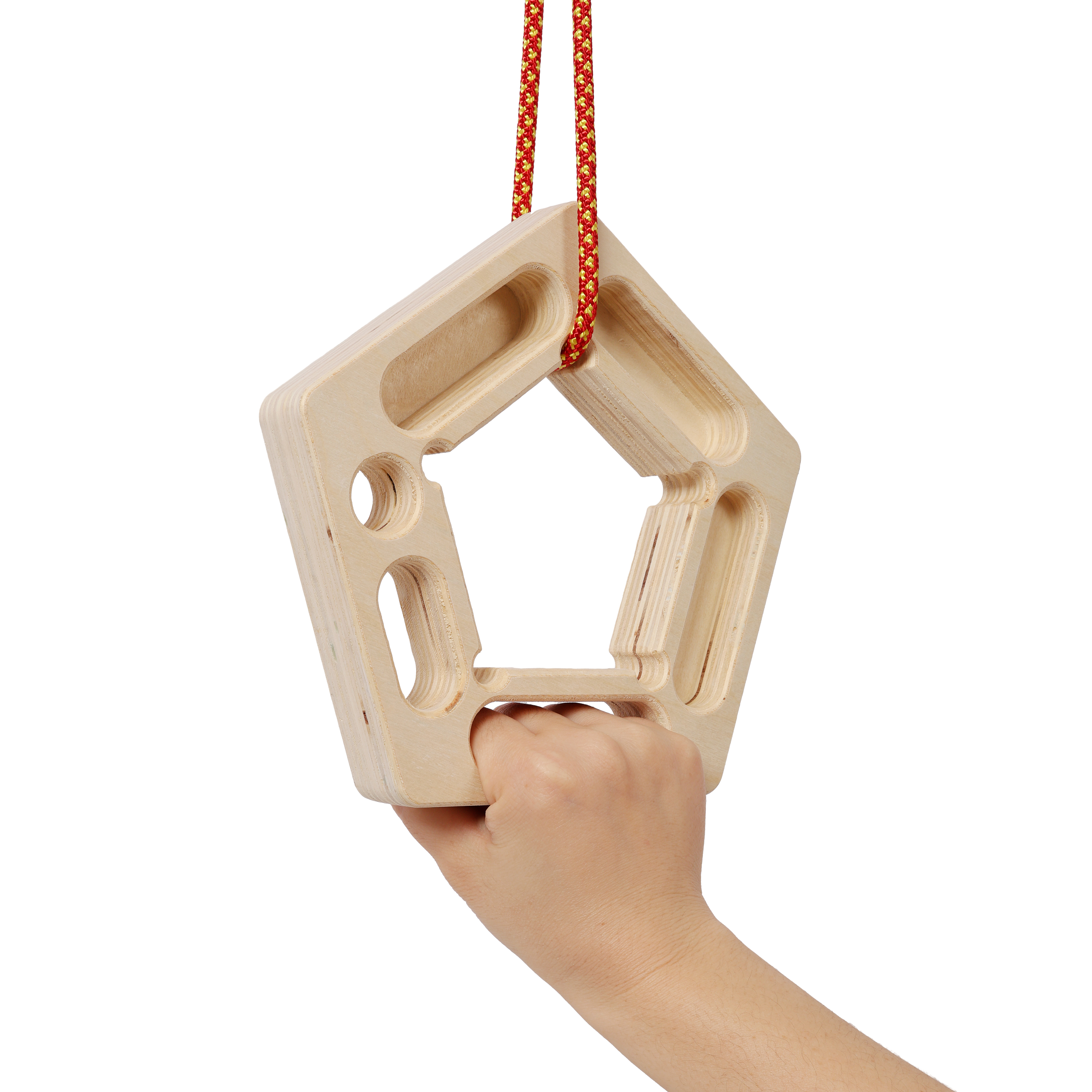 2PACK Wooden Climbing Hangboard - Rock Climbing Fingerboard, Strengthen ...