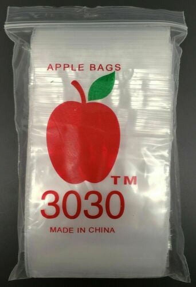 2PACK of Apple 3030 Clear Plastic Resealable Baggies (Each has 1000 ...