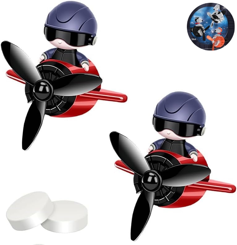 2PACKS 2025 New Fragrance Flyer For Car: Cartoon Pilot Air Fresheners ...
