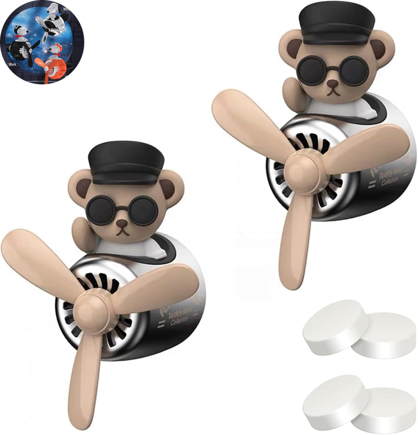 2PACKS 2025 New Fragrance Flyer For Car: Cartoon Pilot Air Fresheners ...