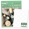 2PACKS Koala Round Labels 2 Inch Glossy White 600 Labels - Bulk ...
