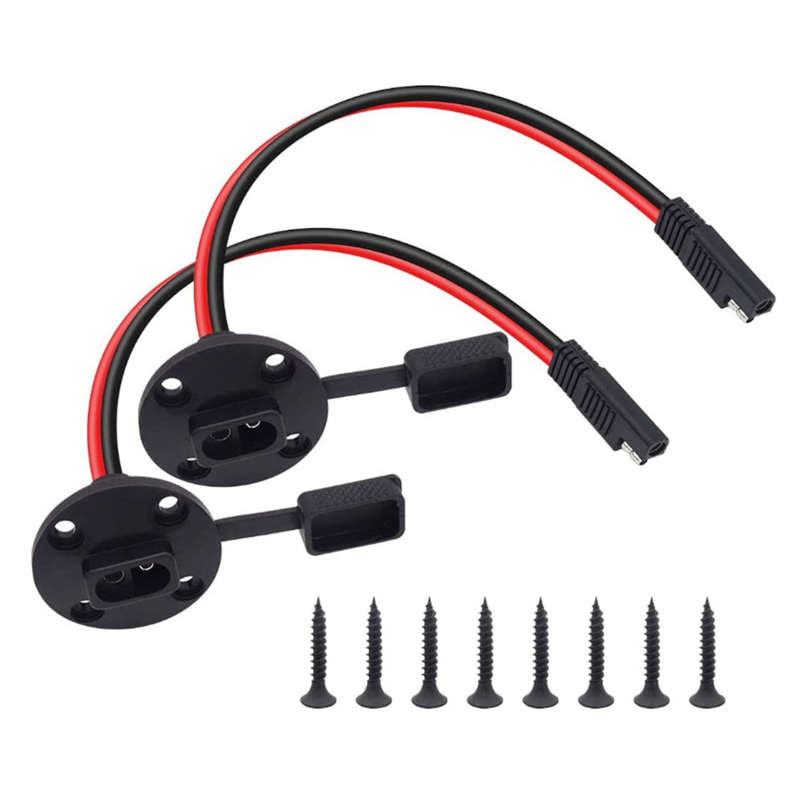 2PC 12AWG SAE Cable Connector,SAE to SAE Solar Weatherproof Socket ...