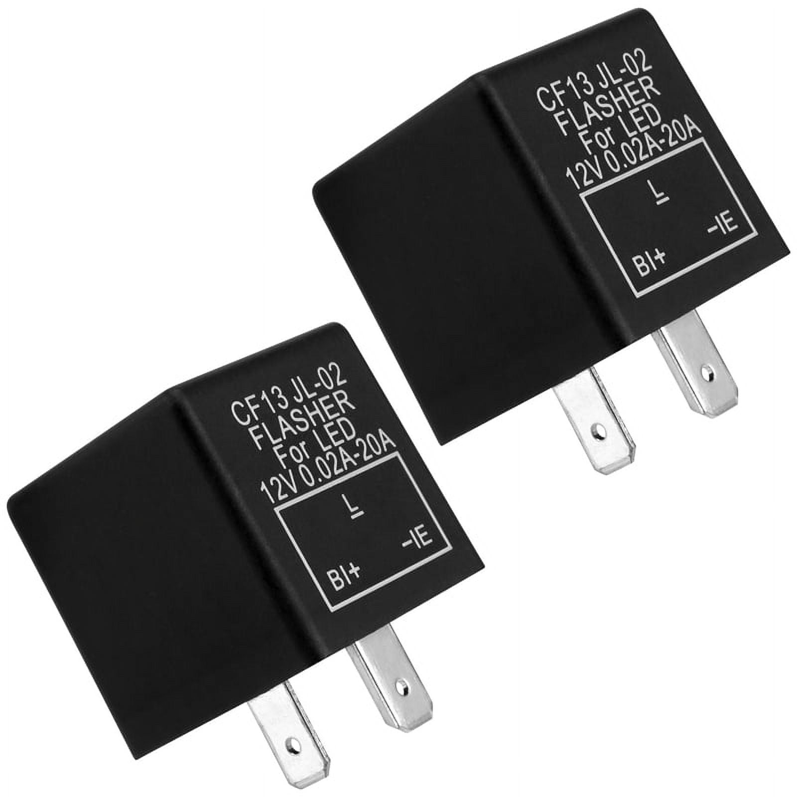 2PC 12V 3Pin Car Flasher Relay CF13 JL-02 Fix LED Light Turn Signal ...