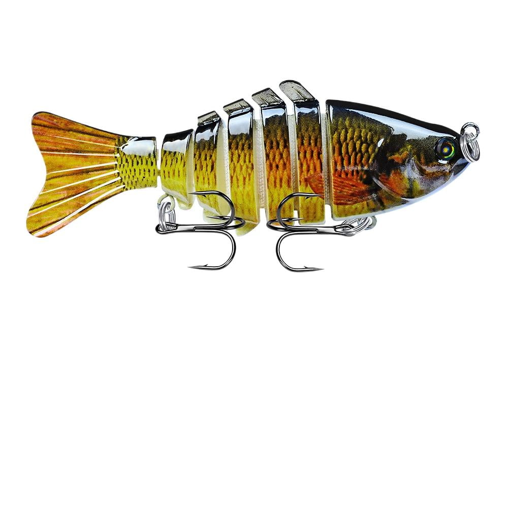 2PC 15.5g Multi-section Fish lures Resistant Plastic Bionic Bait 7-10cm ...