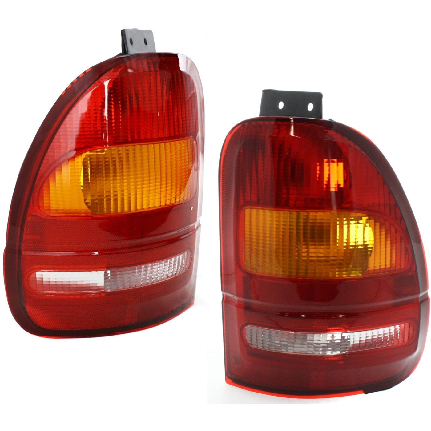 2PC 1995-1998 for Ford for Windstar Amber/Clear/Red Tail Light Set, DOT ...