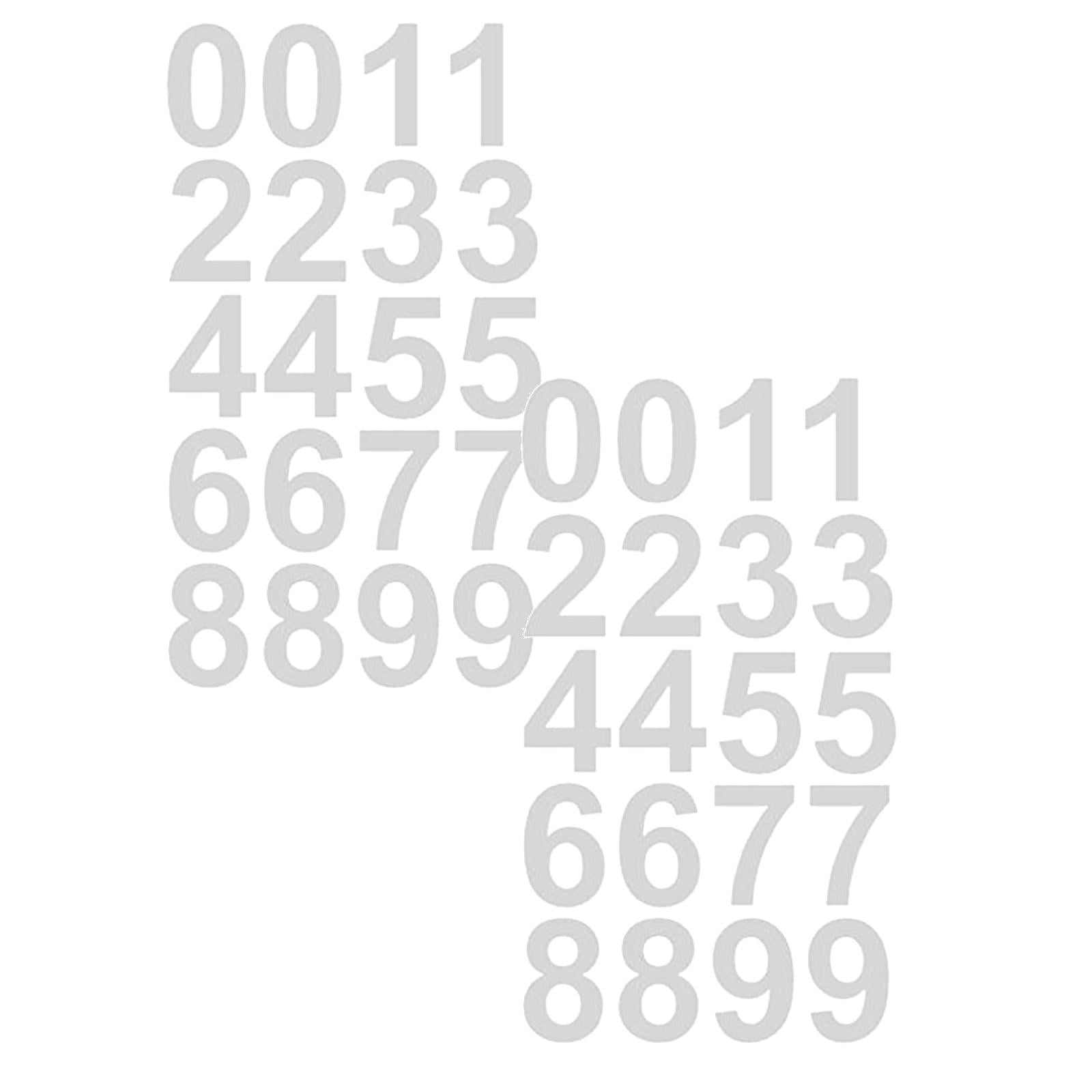 2PC 1PC White Reflective Mailbox Numbers Stickers For Outside Address 0 ...
