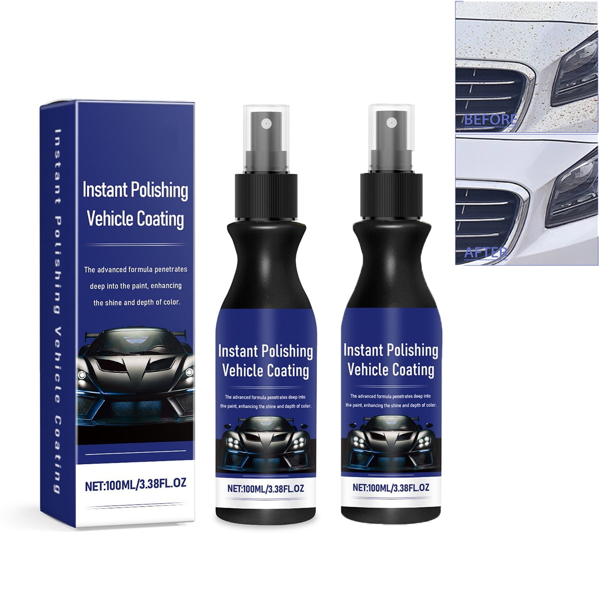 2PC 2025 Upgrade Multi-Functional Coating Renewal Agent, 3 in 1 Ceramic ...