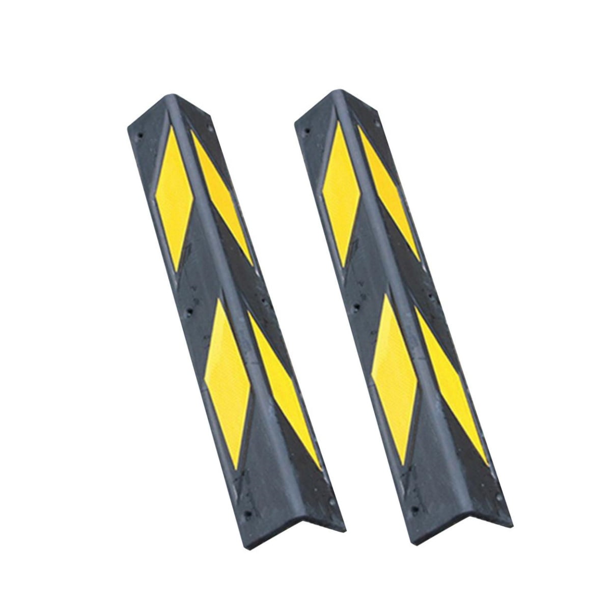 2PC-23.62inch Reflective Rubber Wall Corner Guards for Parking, Garages ...