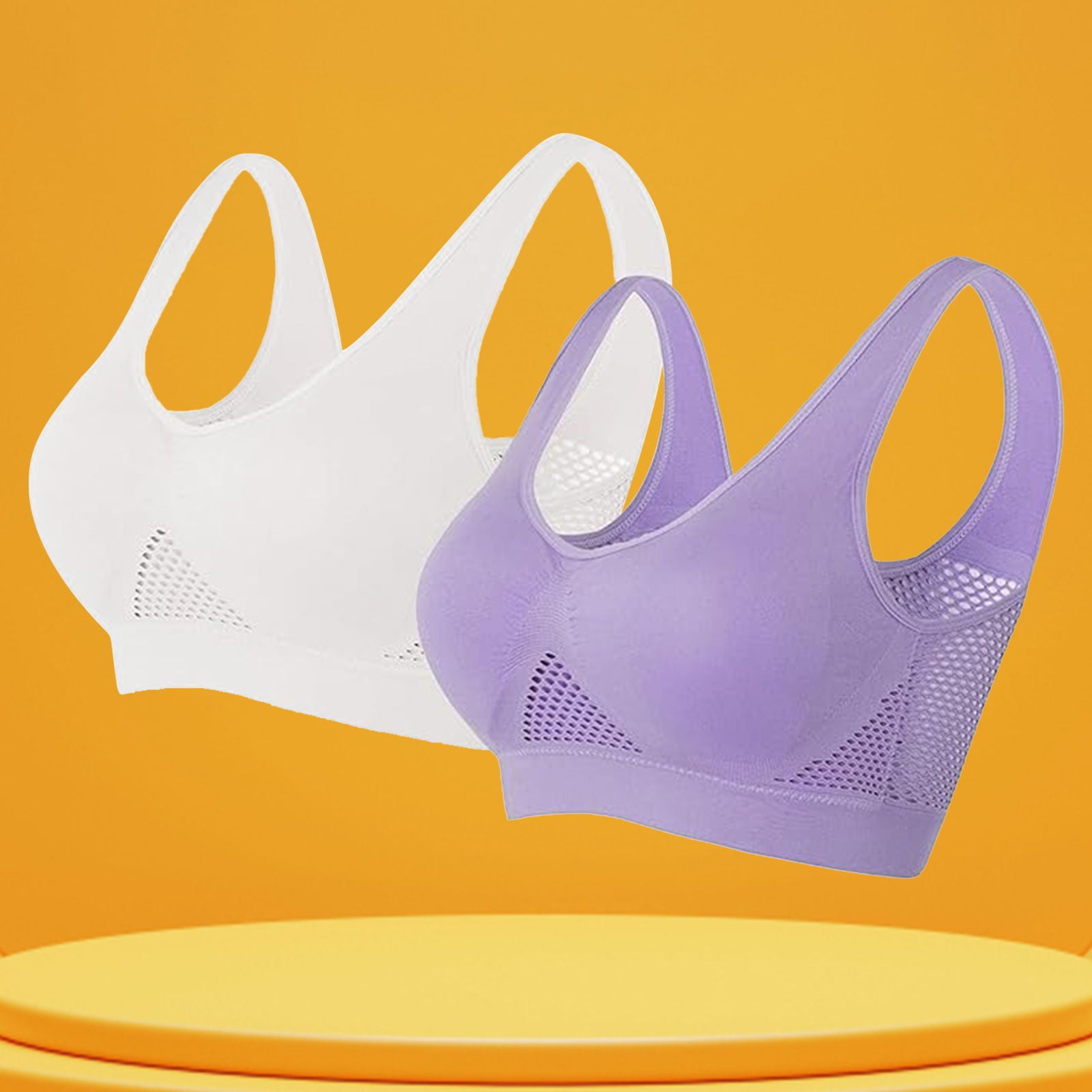 2PC/3PC Set of Women's Plus Size Mesh - Breathable Sports Bras for Yoga ...