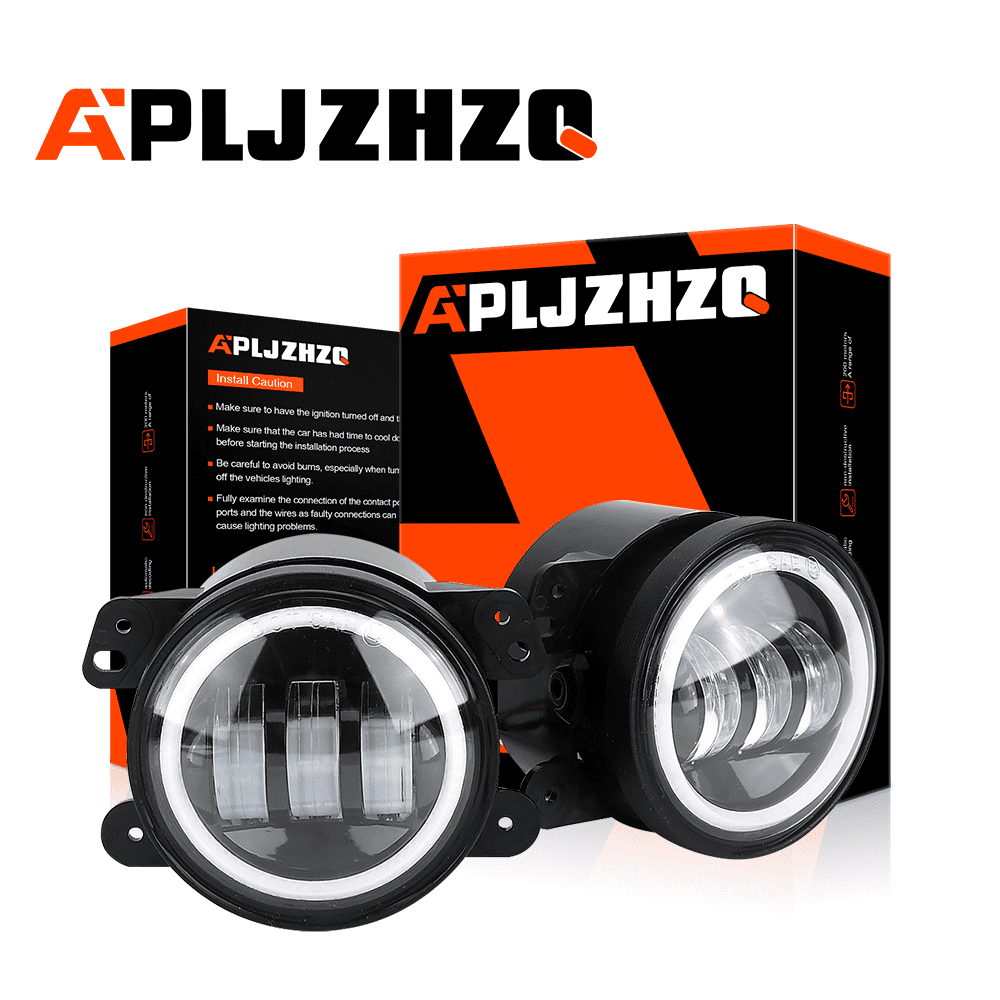 2PC 4 Inch Round LED Fog Lights Driving Lamps Halo Compatible with ...