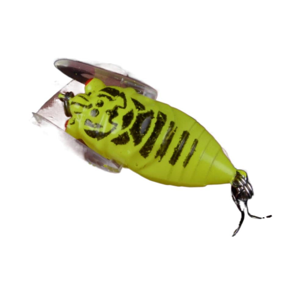 2PC 4cm 6g Floating Water Fishing Lures Jigs Simulate Cicada-Shaped ...