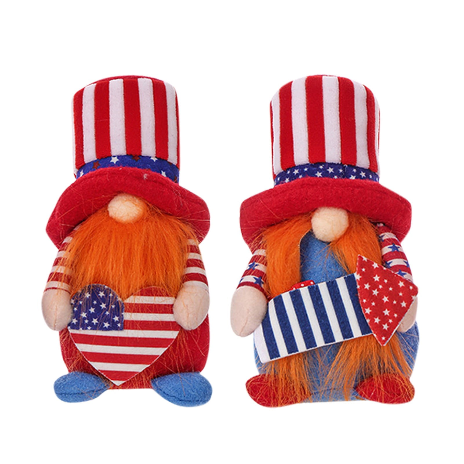 2PC 4th of July Gnomes Plush Decorations Farmhouse Sign Independence ...