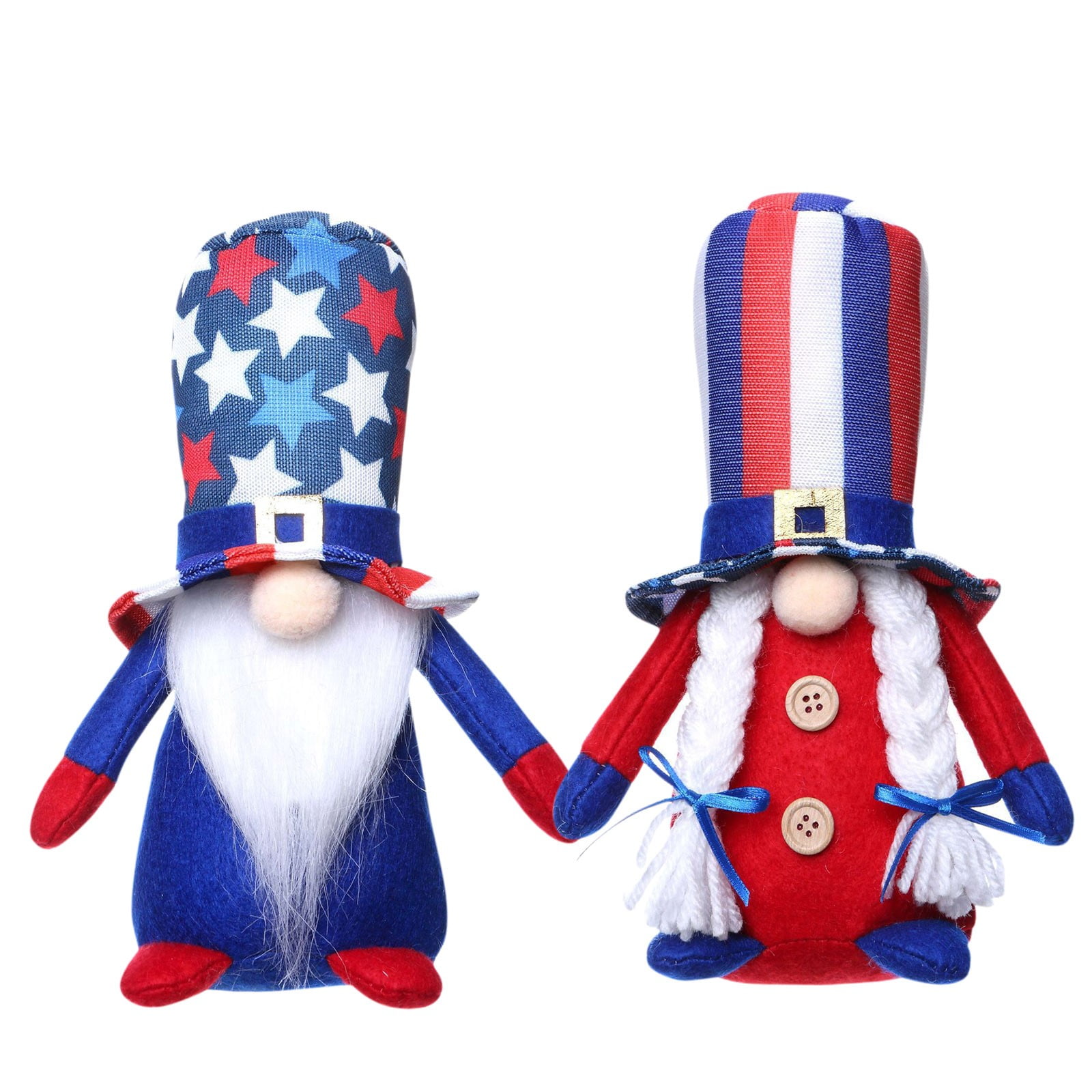 2PC 4th of July Gnomes Plush Decorations Farmhouse Sign Independence ...