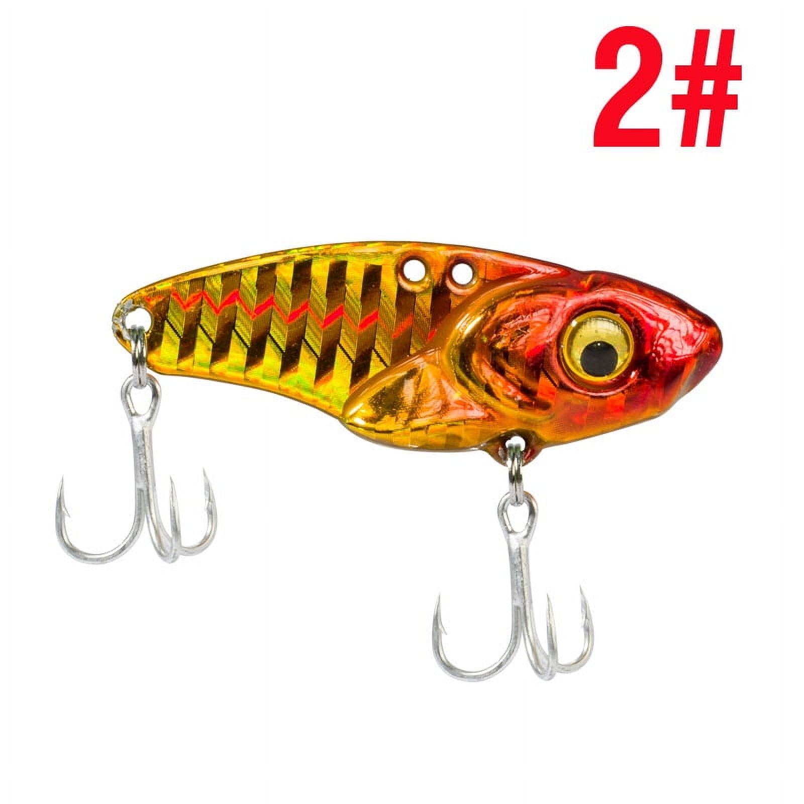 2PC 5g 7g 10g 15g 20g 3D Metal Eyes Bait Spoon Swivel Ballibrator Ture ...