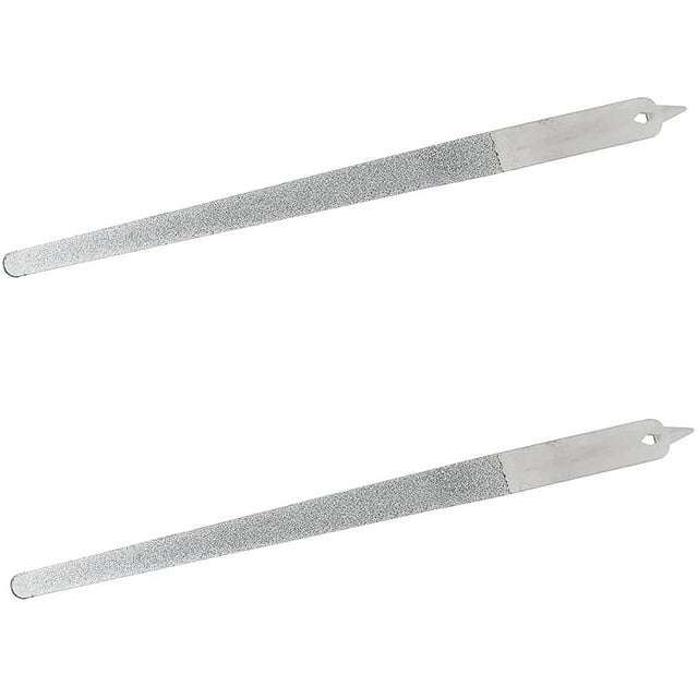 2PC 8 Diamond Dust Nail File - Stainless Steel Nail Dresser - 9 Inch ...