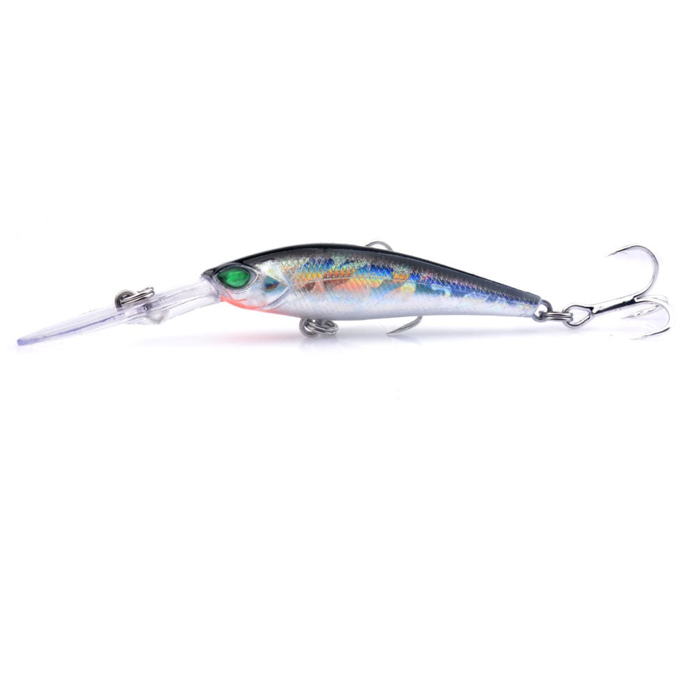 2PC 9cm 6g Minnow Lure Long Shot Fishing Lures Full Water Fishing Hard ...