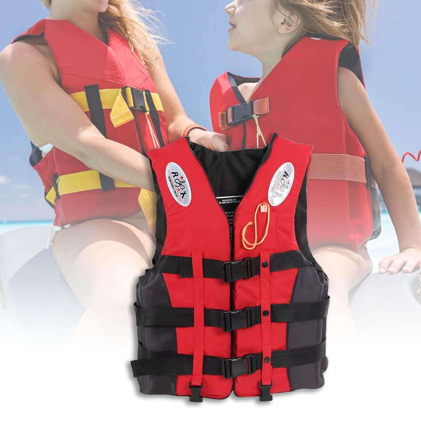 2PC Adults Life Jacket Aid Vest Kayak Ski Buoyancy Fishing Watersport ...