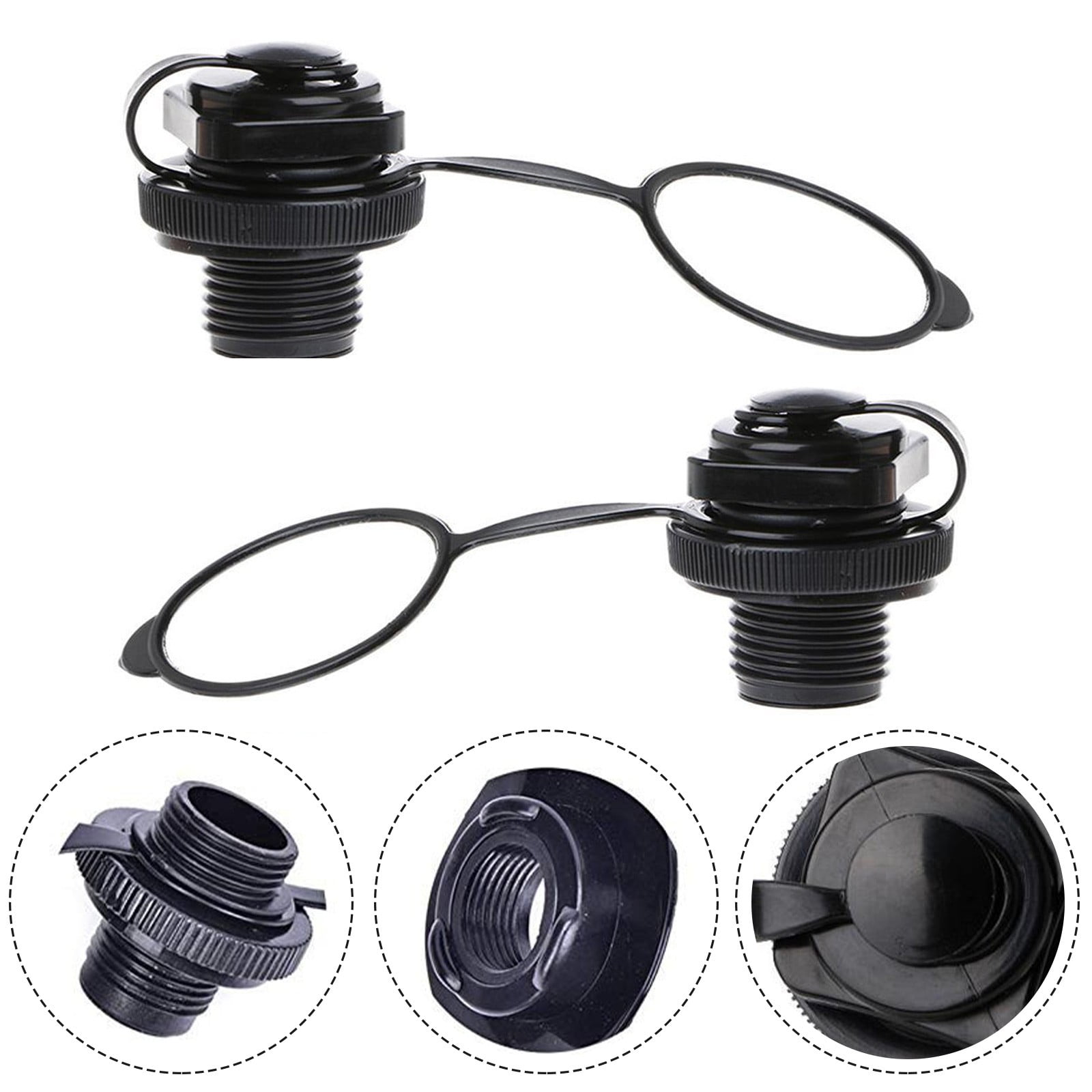 2PC Air Valve Inflatable Boat Spiral Air Plugs Inflation Replacement ...